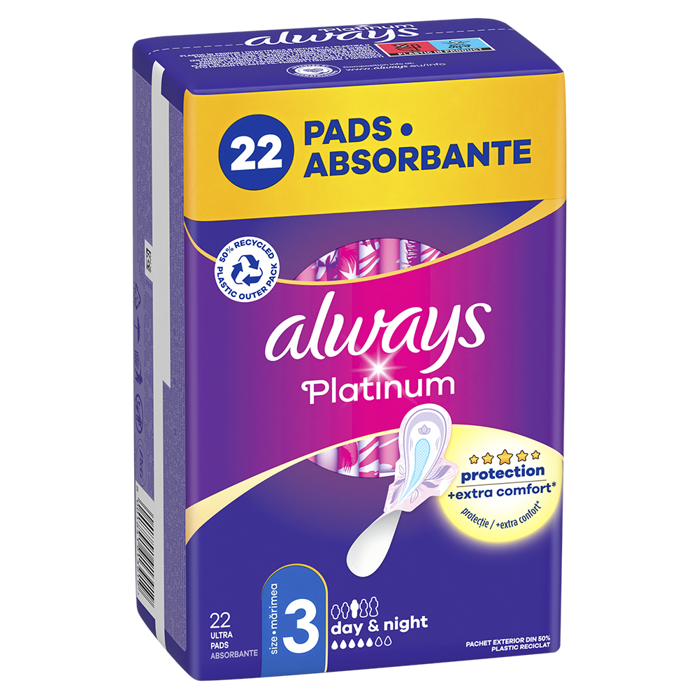 Absorbante Always Platinum Night Quattro Pack, 22 buc - eMAG.ro