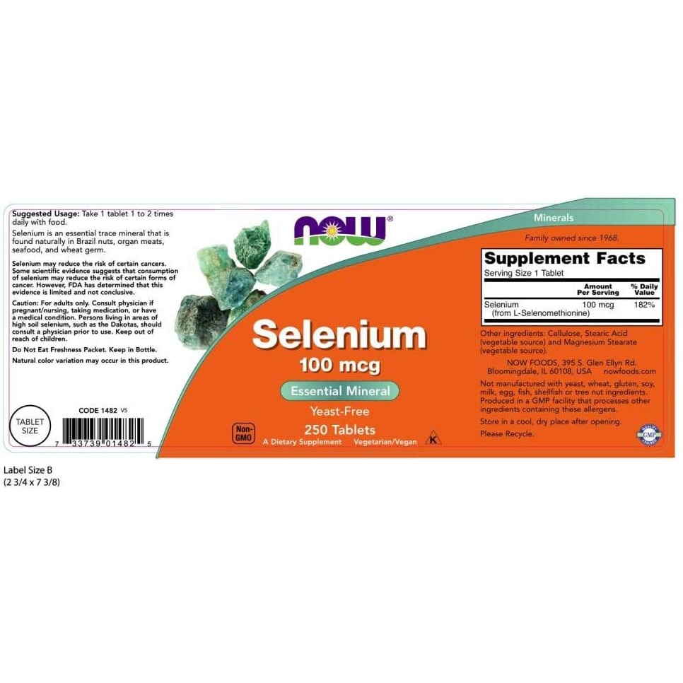 Now Foods - Selenium, 100mcg, 100 kapszula/doboz - eMAG.hu
