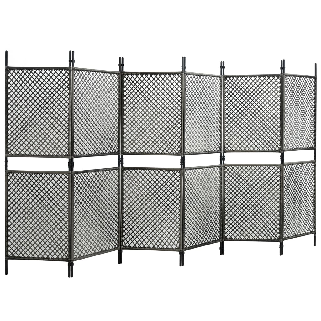 Panou de gard, antracit, 3,6x2 m, poliratan - eMAG.ro