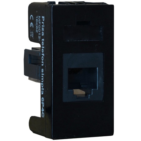 Priza modulara telefon negru Stil Premium Comtec - eMAG.ro