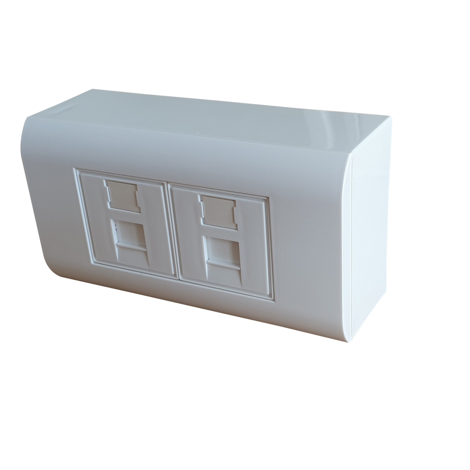 Priza 2 porturi voce/date cat6 LanKATT ecranata 2 x RJ45 - 80x148 ...