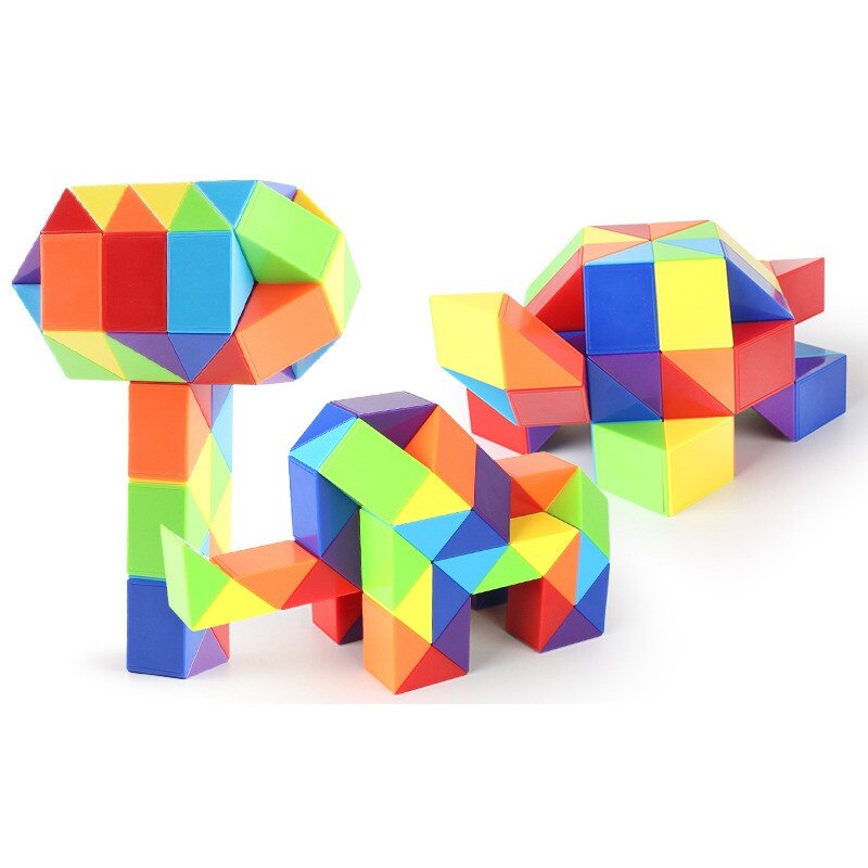 Cub Rubik - Twist Snake Rainbow 60 sectiuni Magic Ruler - eMAG.ro