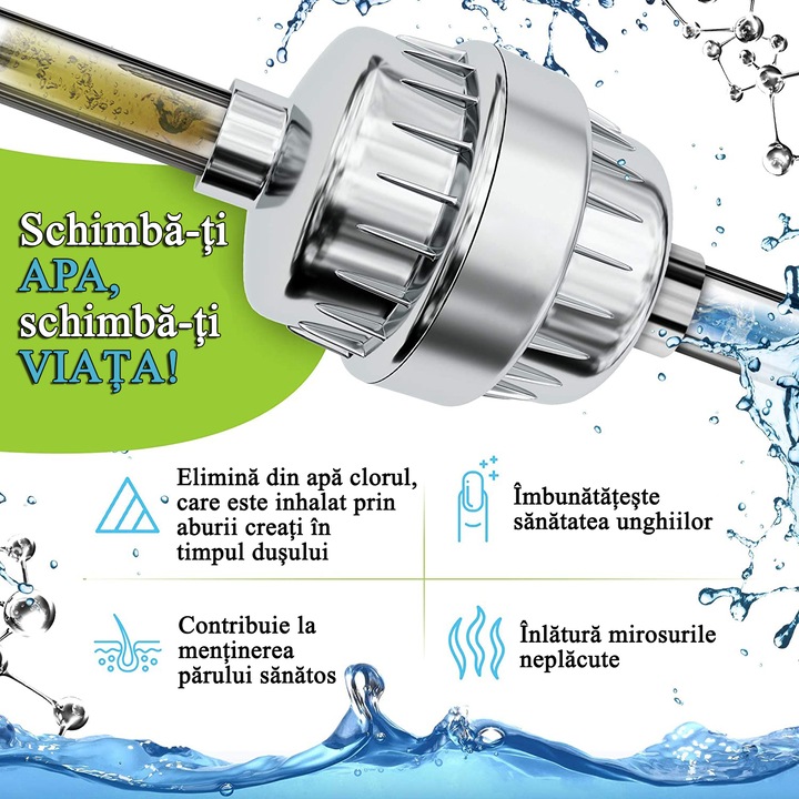 Filtru de apa premium Aquatal™ pentru para de dus cu 15 stagii de ...