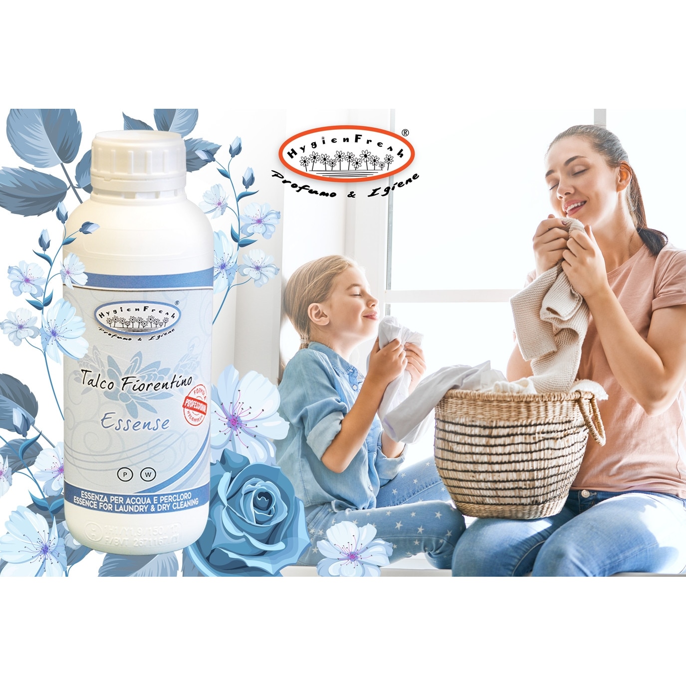 Parfum profesional concentrat pentru rufe HygienFresh Talco Fiorentino, 1000 ml - eMAG.ro