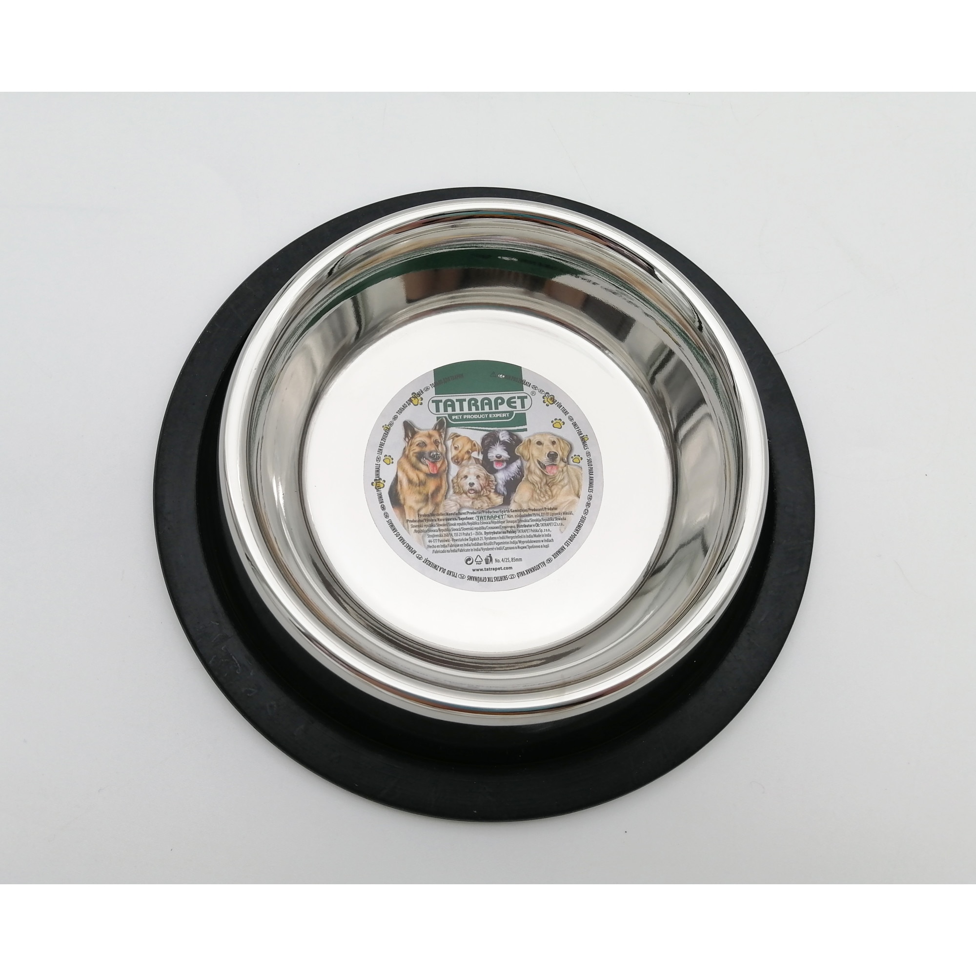 Castron metalic pentru caini, Tatrapet, 750 ml, antiderapant, 483.12 ...