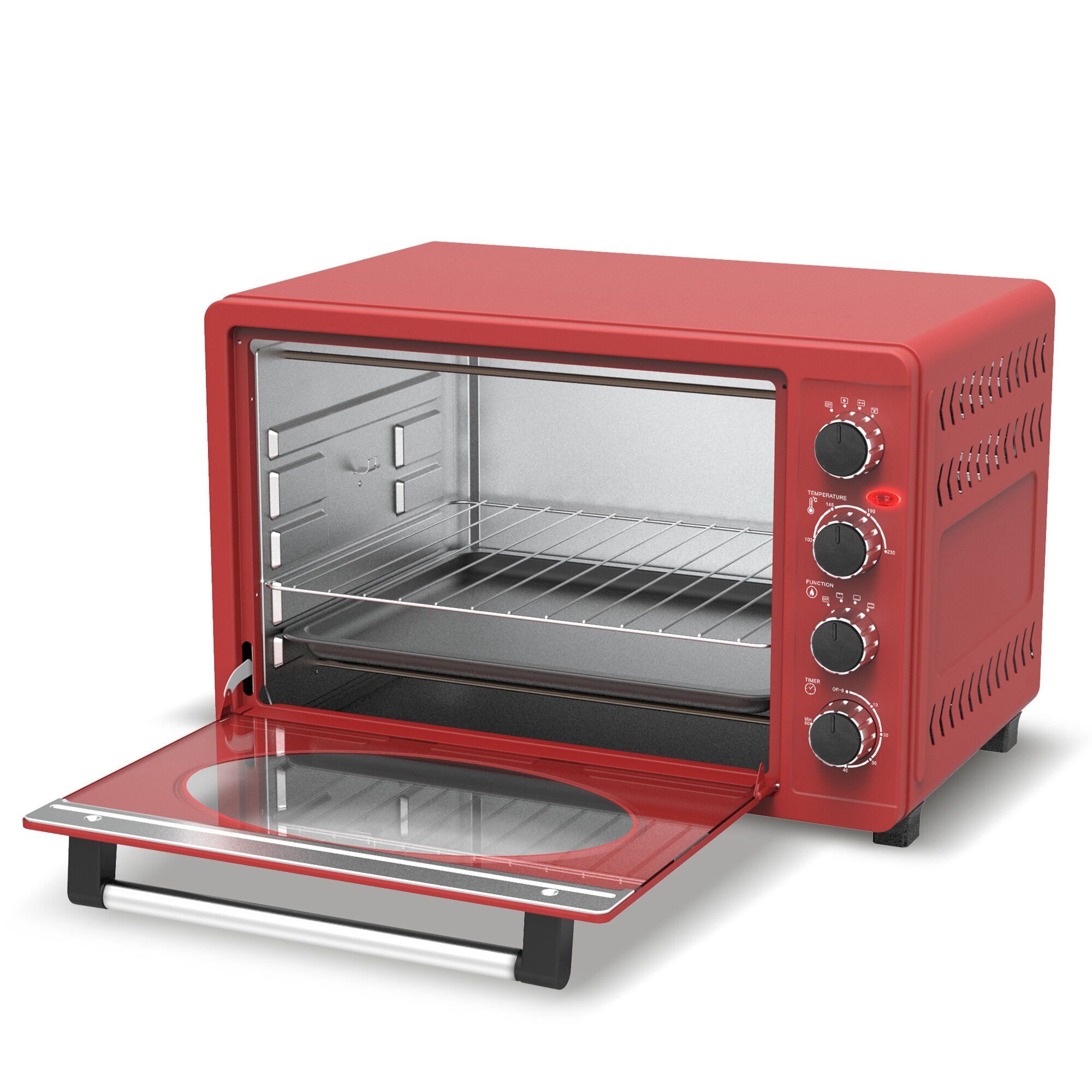 Cuptor Electric Convectie Retro TurboTronic TT-EV45R, 2000W, 230 de ...