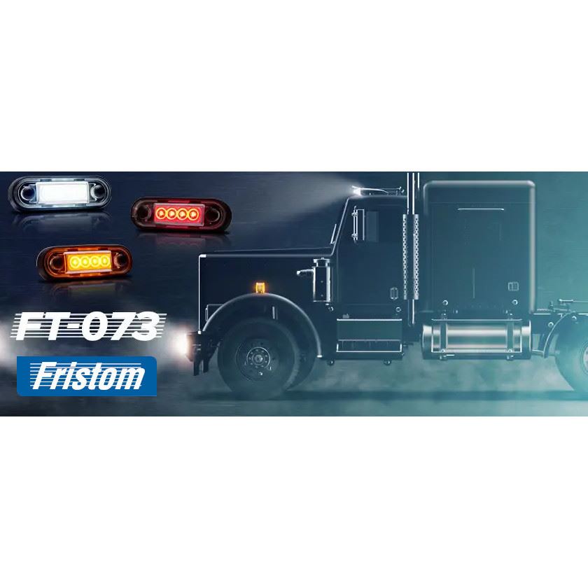 Габаритна лампа, 84x27, LED, тънка, жълта, с 2 булбар фитинга, FT-073Z ...