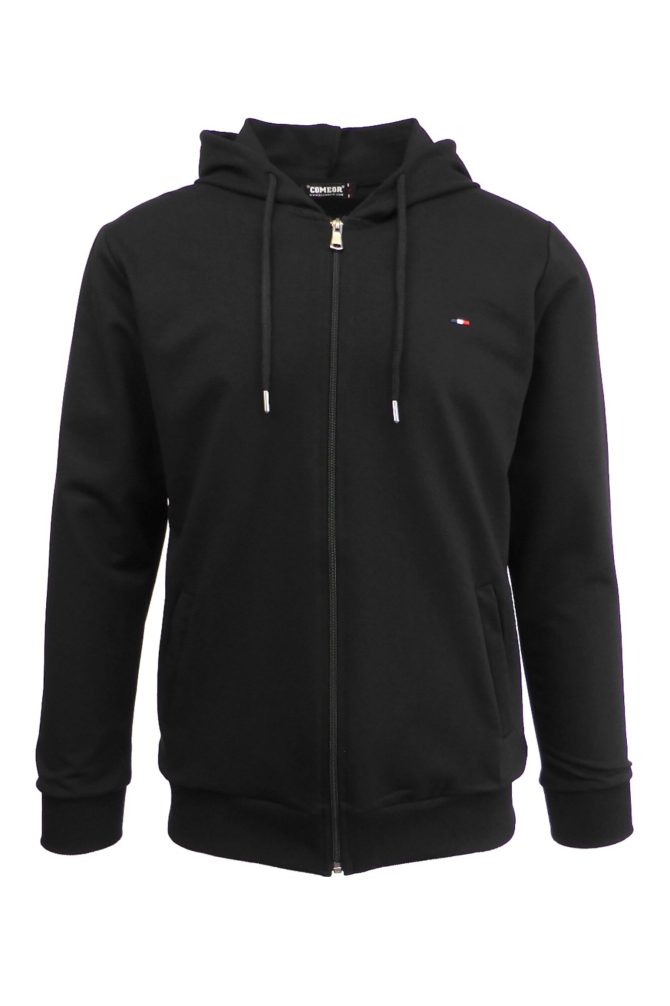 Hanorac pentru barbat, Univers Fashion, culoare neagra cu 2 buzunare si ...