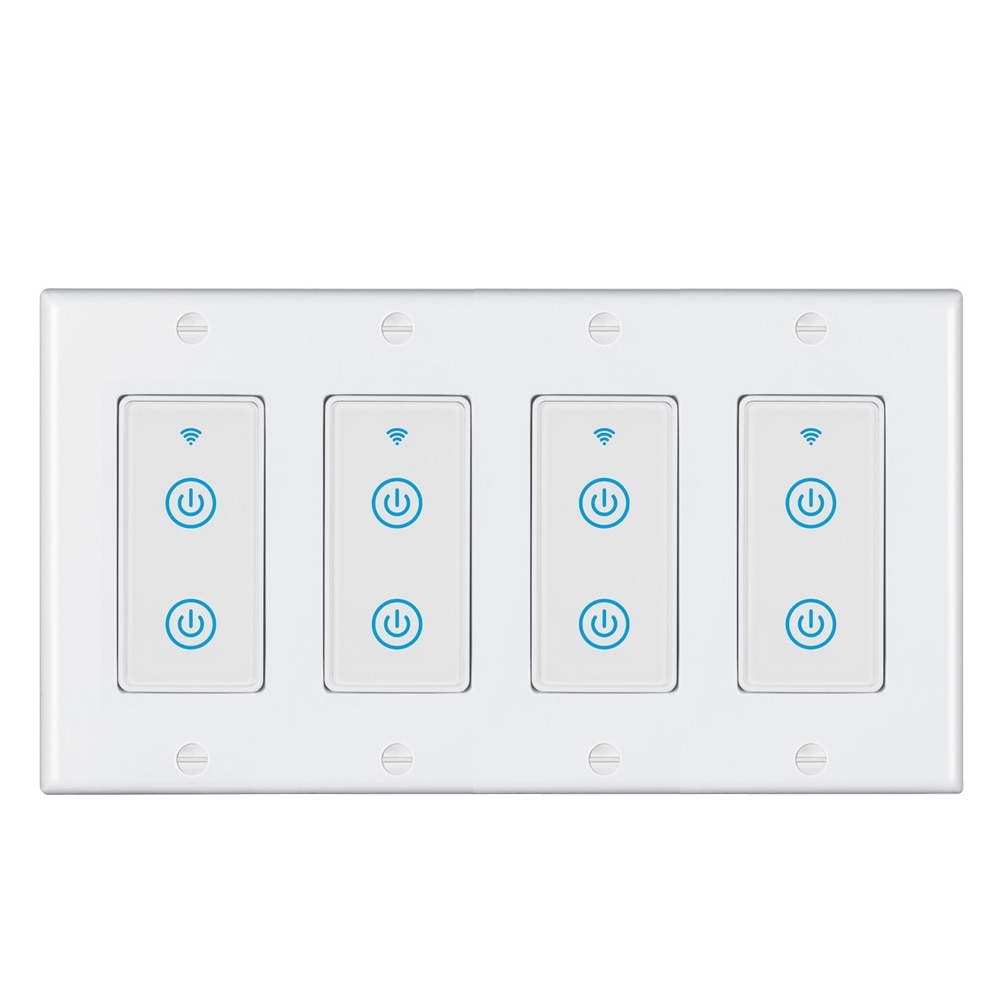 Intrerupator inteligent modular, cu touch, 4 module, 8 canale, alb ...