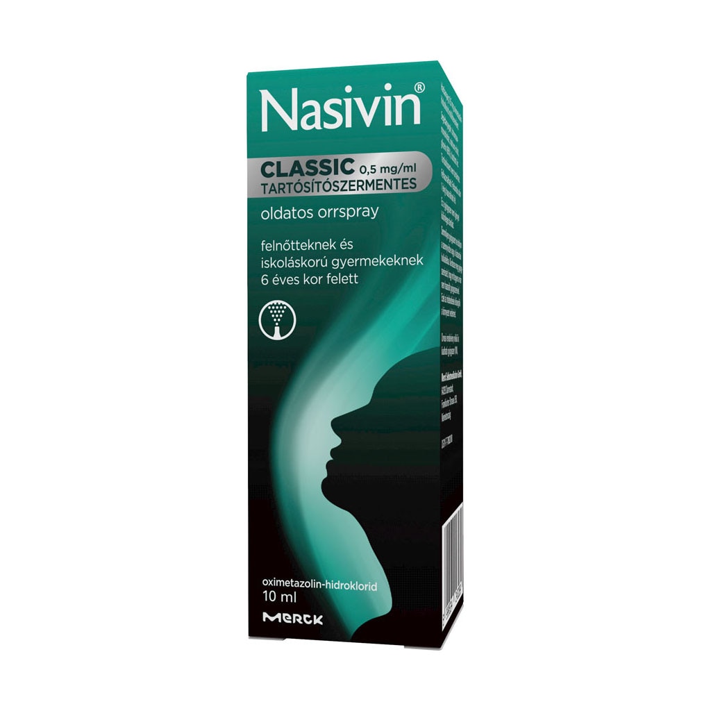 Nasivin Classic tartósítószermentes 0,5mg/ml oldatos orrspray 10ml ...