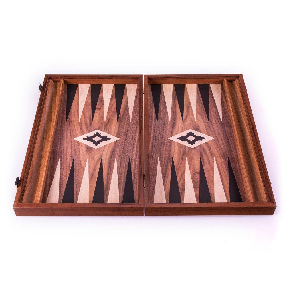 Set joc table/backgammon lemn cu aspect de nuc – 47 x 60 cm - eMAG.ro