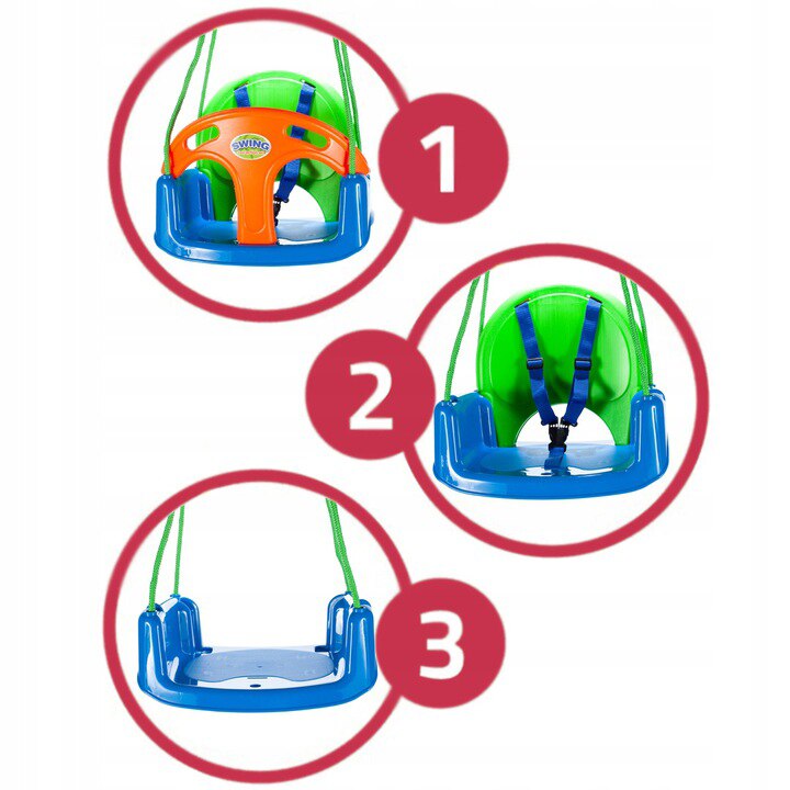 Leagan colorat pentru copii cu funie, Malplay 107283 - eMAG.ro