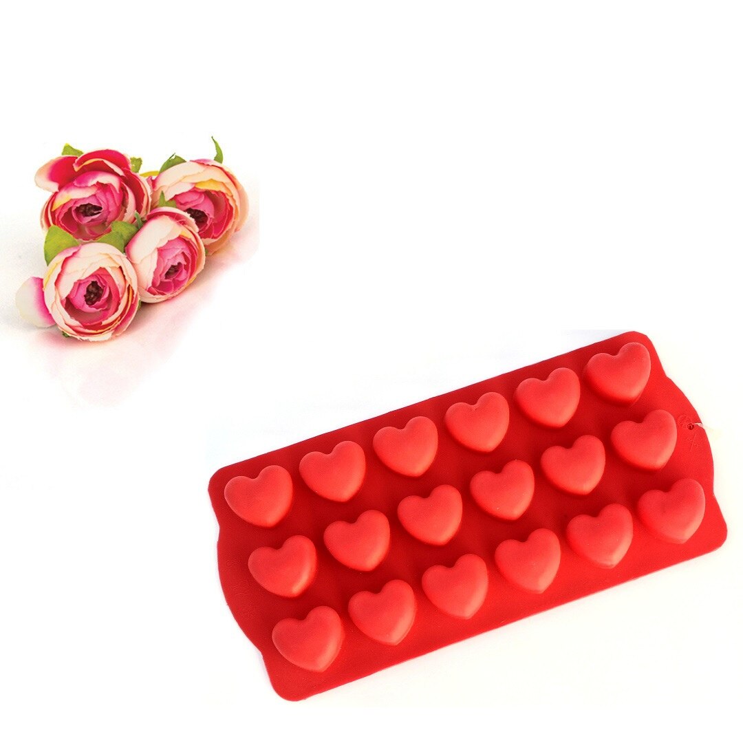 Forme silicon cuburi de gheata sau ciocolata Inima, Mys Silicone, 21.5 ...