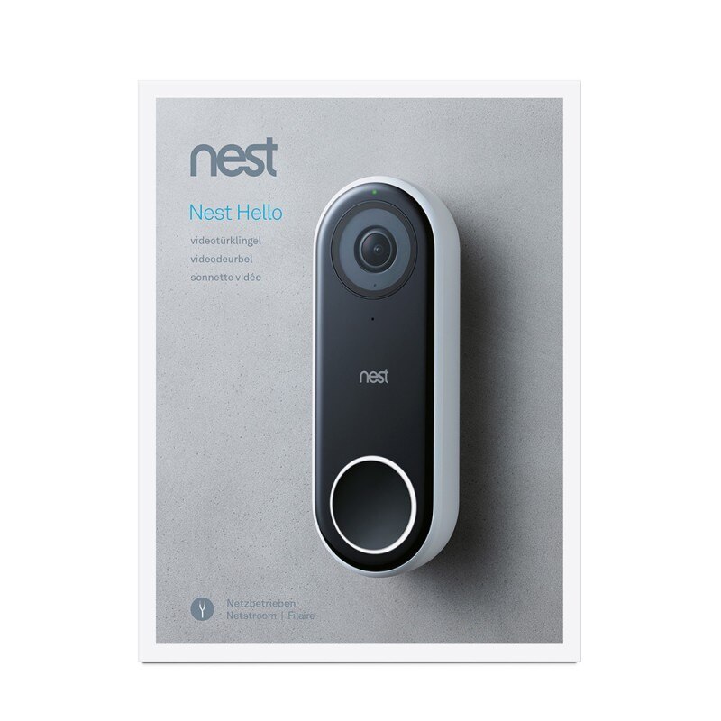Video-intercom Nest Hello Video Doorbell, Google Nest, Wi-Fi, fehér/fekete - eMAG.hu