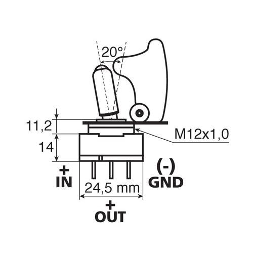 Intrerupator cu protectie iluminat cu led 12V-20A - Rosu - eMAG.ro