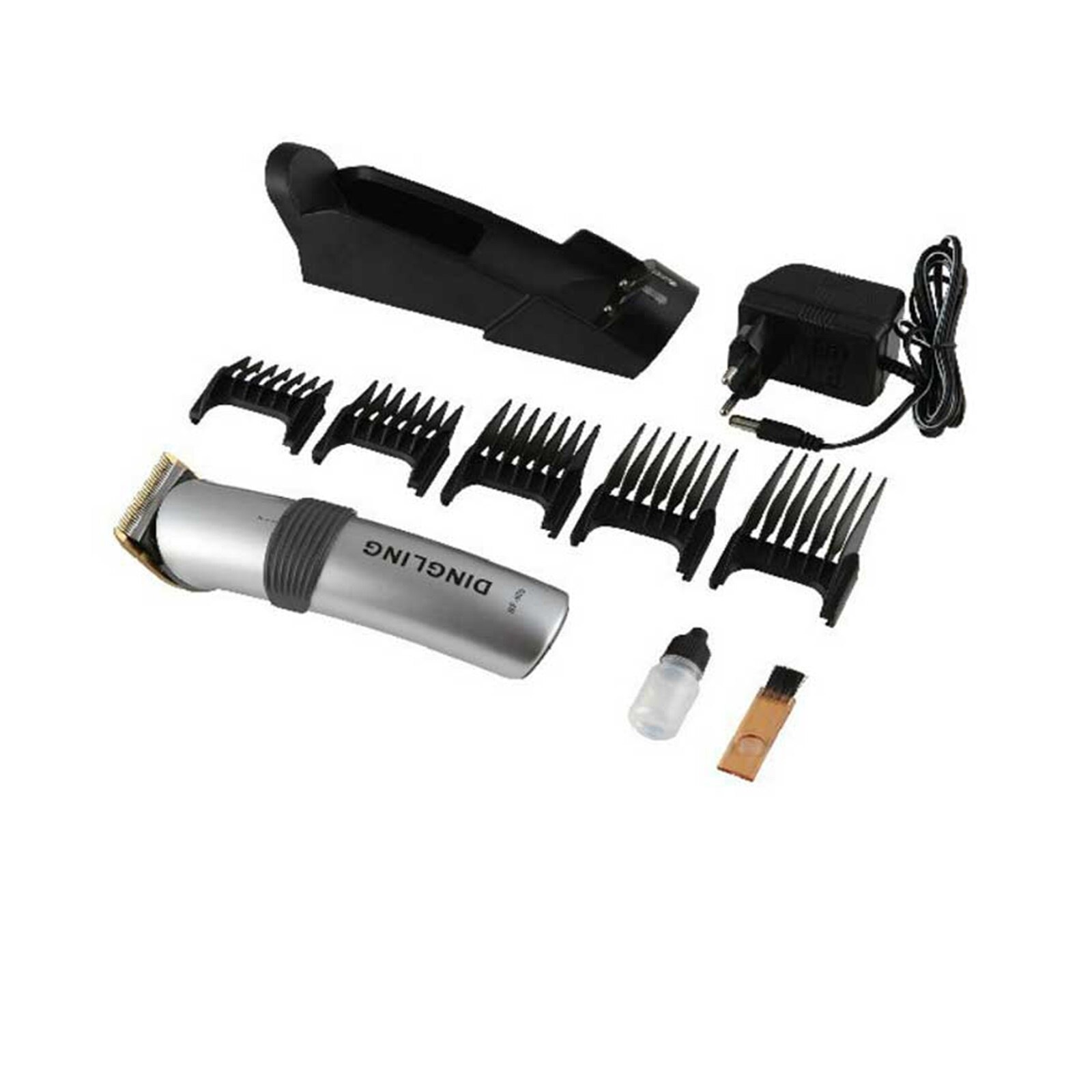 Професионална машинка за подстригване с батерия KlaussTech, стойка за ...