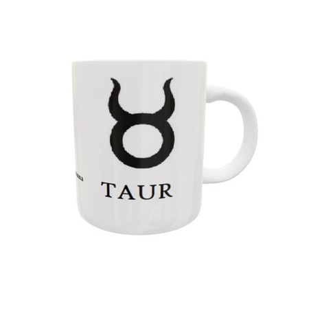 Cana personalizata "Zodia Taur", ceramica, alb, 330ml - eMAG.ro