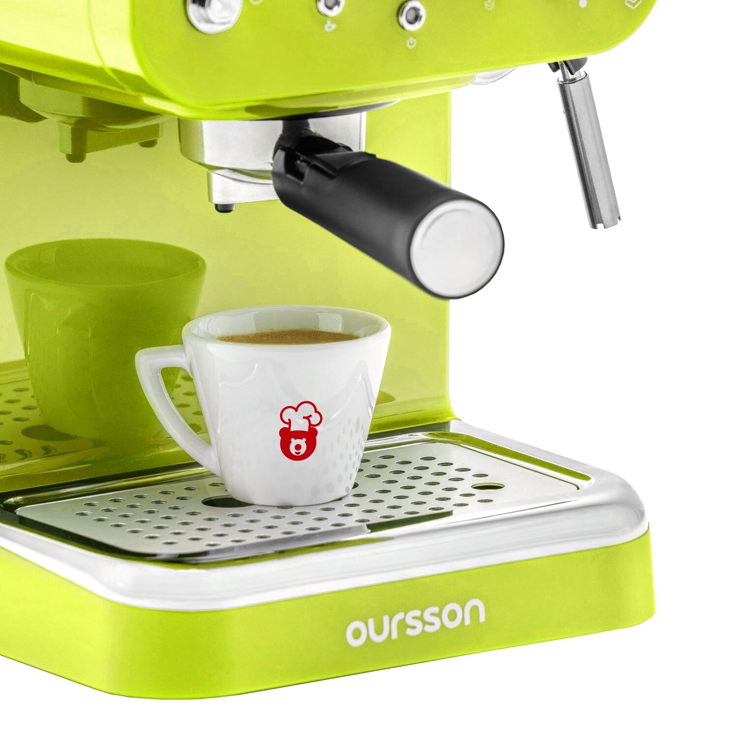 Espressor Oursson EM1500/GA, 900 W, 15 bar, 1.25 L, verde - eMAG.ro