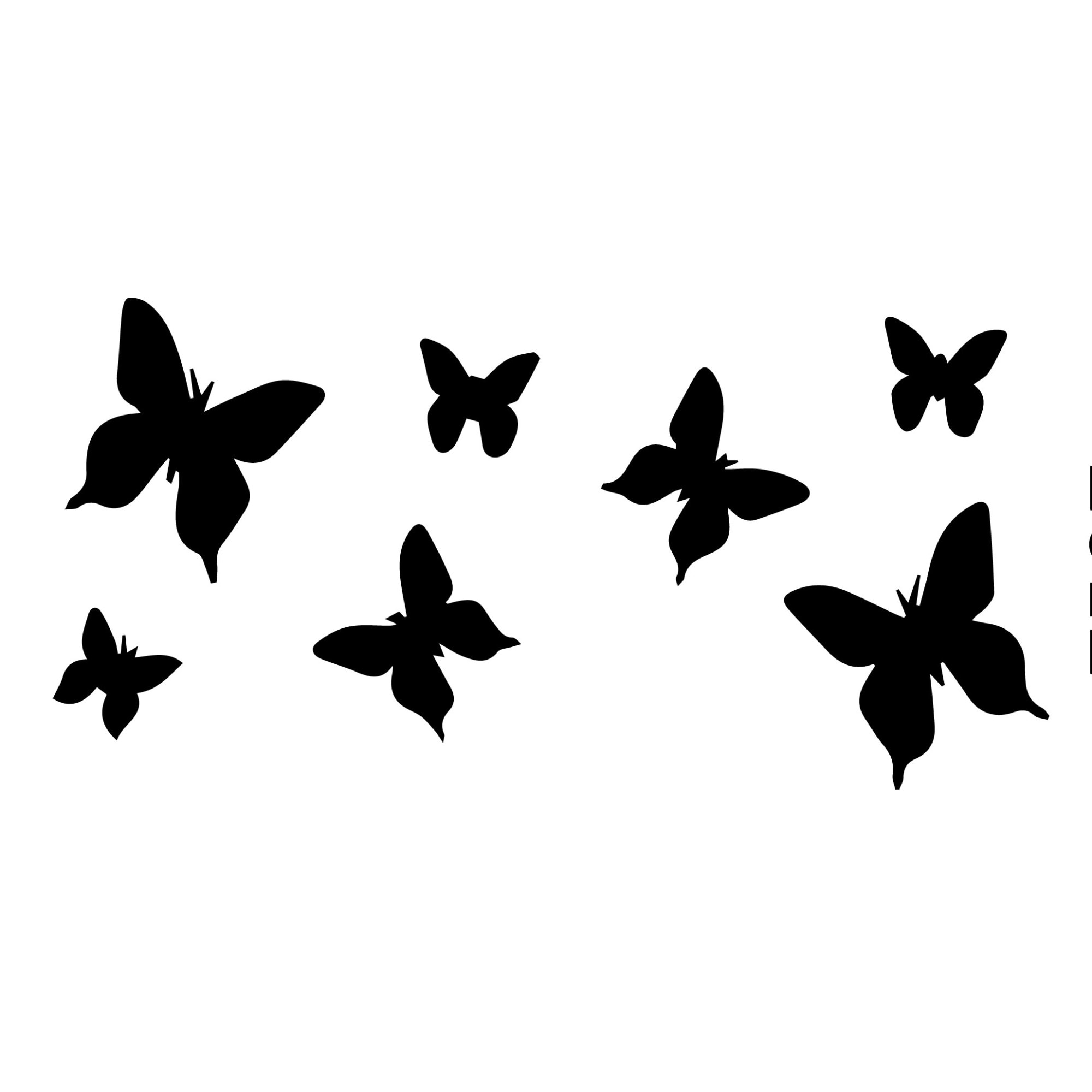 Sablon decorativ XS Butterfly, reutilizabil, plastic, maro, 10x21cm ...