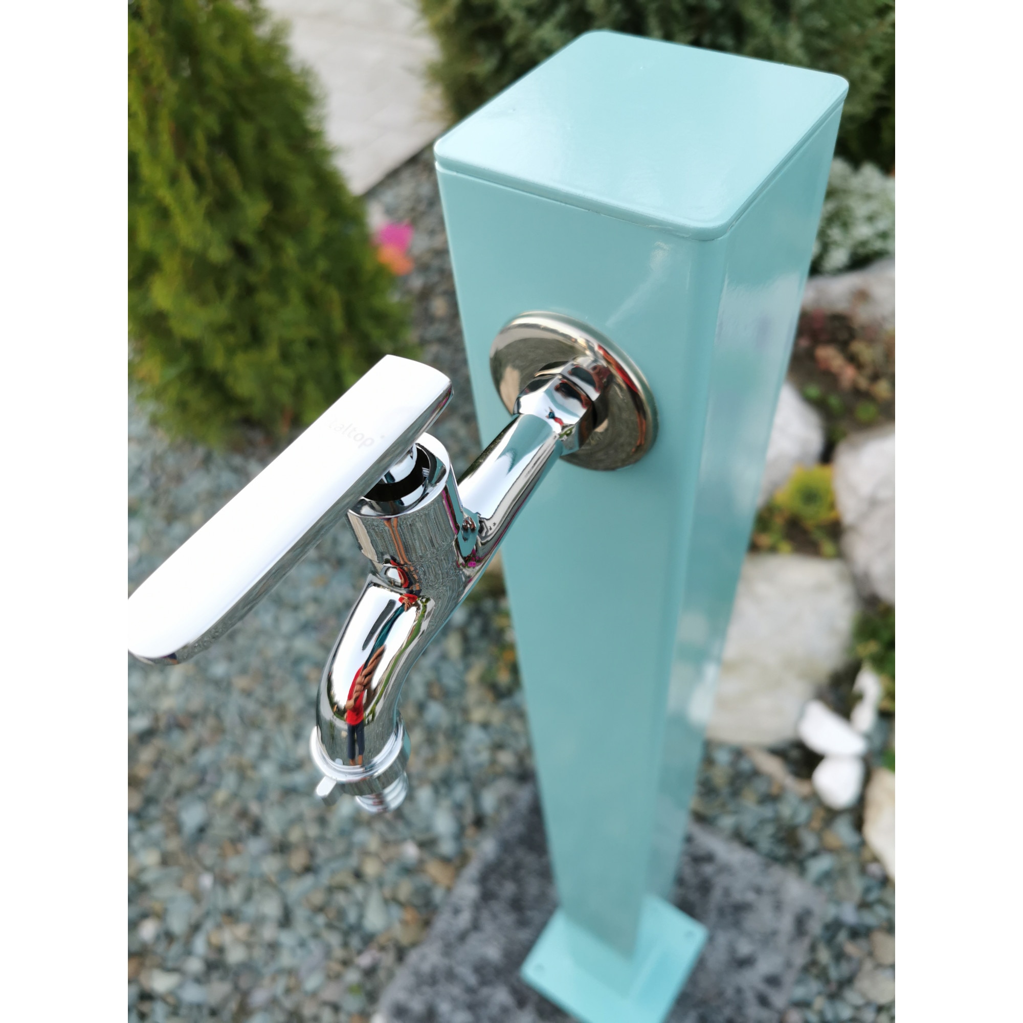 Cismea moderna pentru gradina, Turcoaz, Otel Vopsit Electrostatic ...