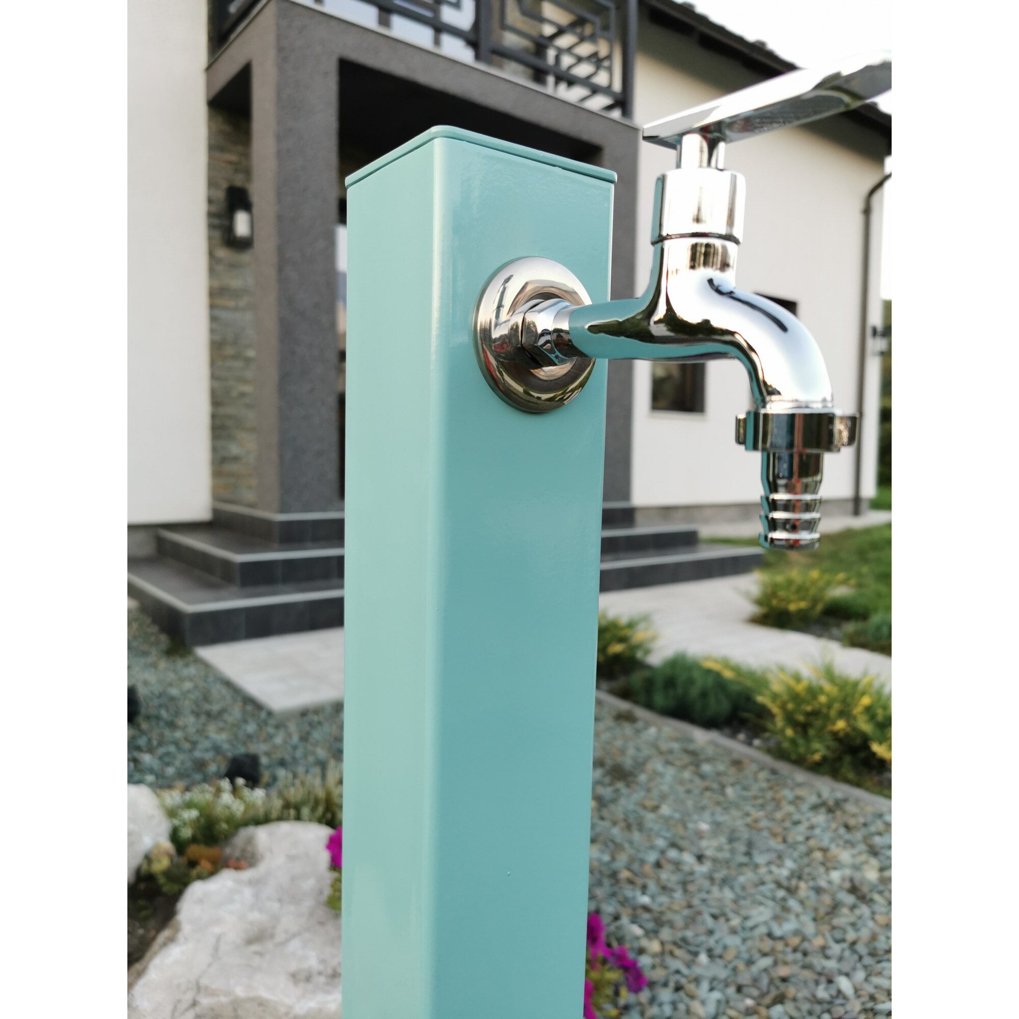 Cismea moderna pentru gradina, Turcoaz, Otel Vopsit Electrostatic ...