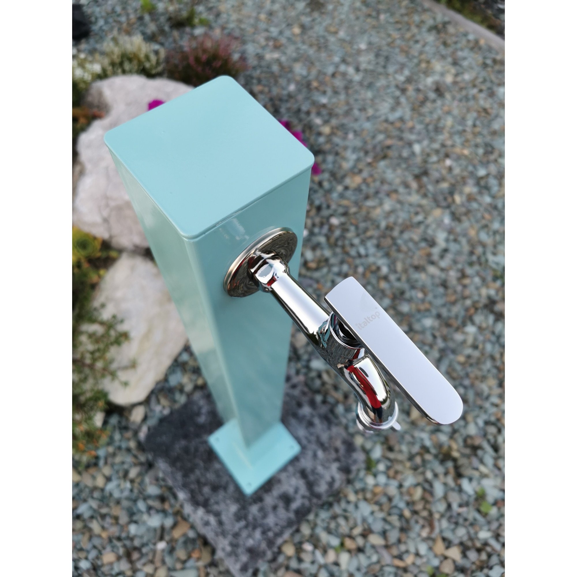 Cismea moderna pentru gradina, Turcoaz, Otel Vopsit Electrostatic ...