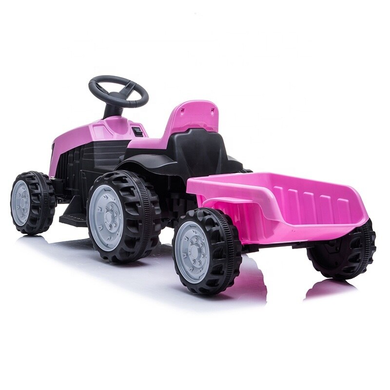 Tractor electric Nichiduta XXL 6V cu remorca Pink - eMAG.ro