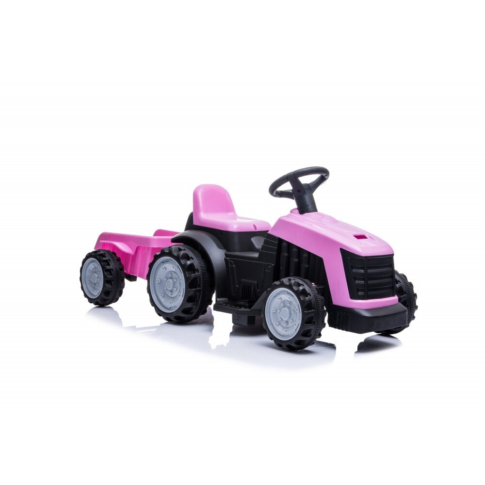 Tractor electric Nichiduta XXL 6V cu remorca Pink - eMAG.ro