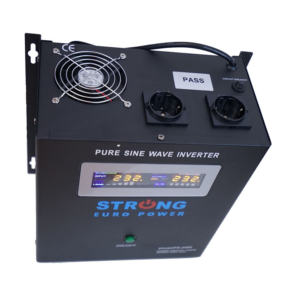 UPS Strong Euro Power, STRONG-2000W, 2000VA, 1400W, 24V напрежение на ...