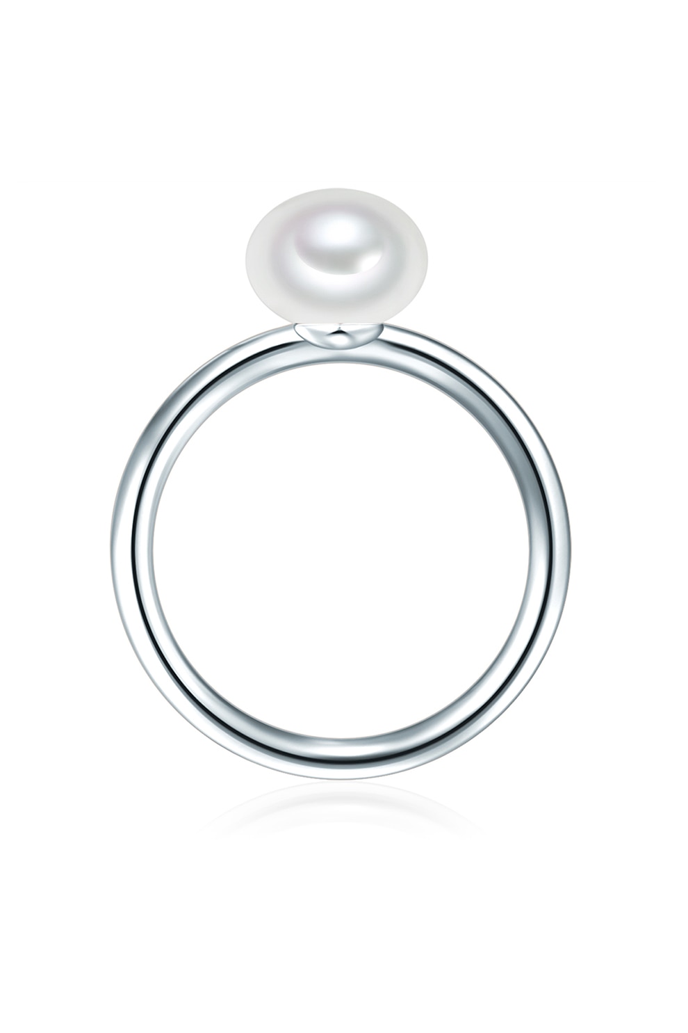 Terry Velvet, Inel placat cu rodiu decorat cu perla de cultura - eMAG.ro