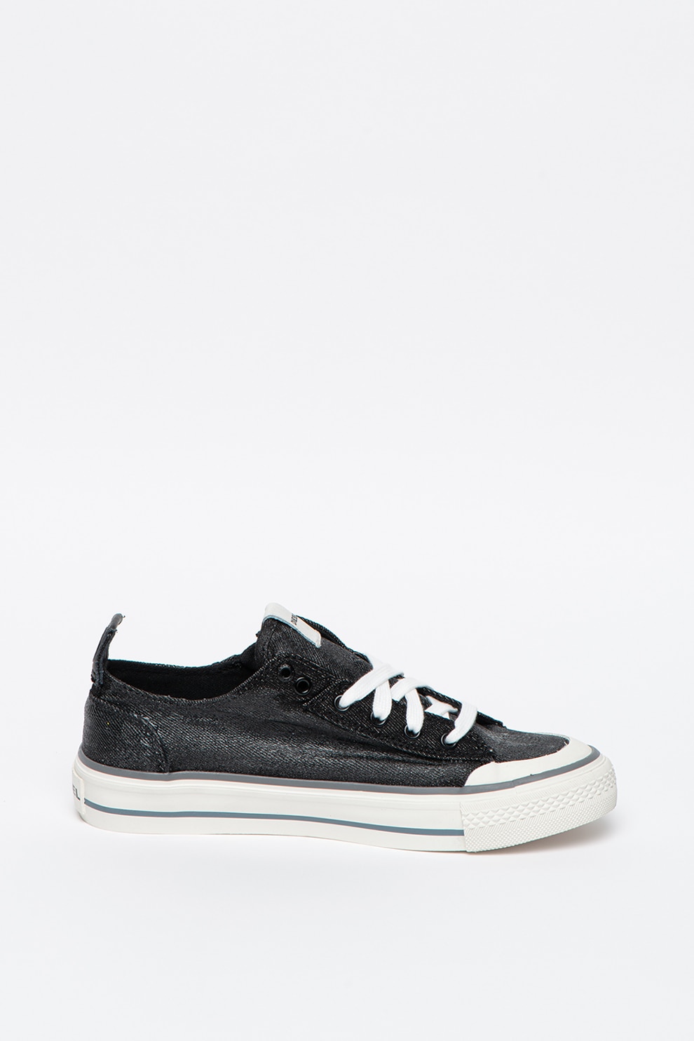 Diesel, Tenisi cu aspect de denim S-Astico, Negru stins, 40.5 - eMAG.ro