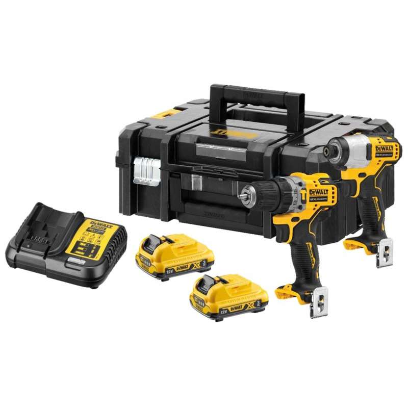 Set, Dewalt, masina de gaurit cu percutie, DCD706 + masina de insurubat ...