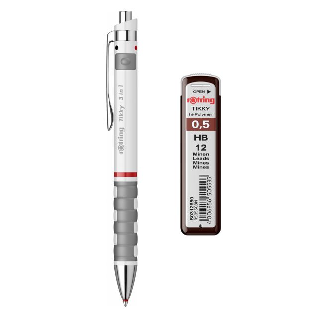 Pix - Tikky 3in1 - White, 0.5 mm, Cu buton, Alb - eMAG.ro