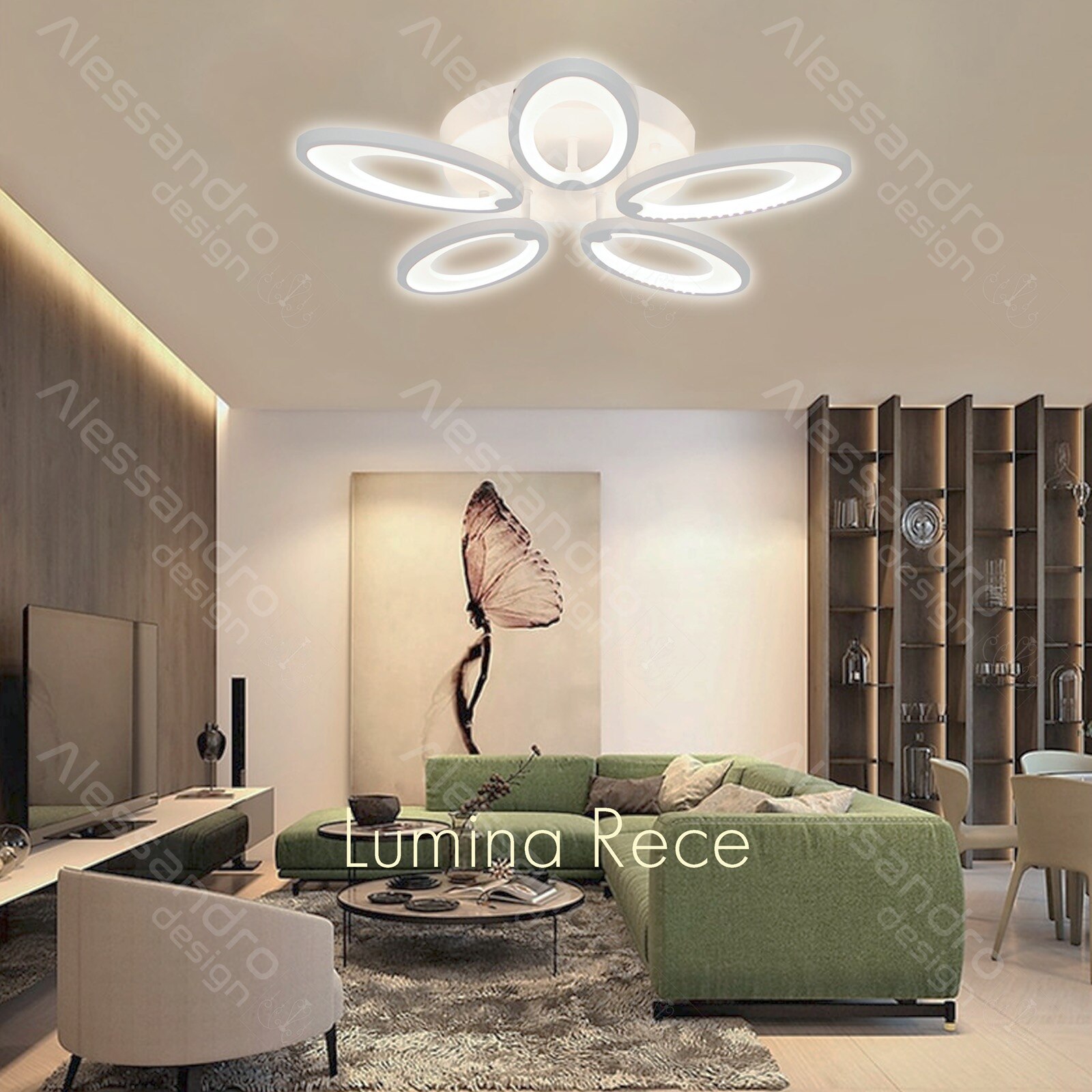 Lustra Alessandro Design Denisia 2x60 W, 03-6609-5 - eMAG.ro