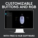 Mouse gaming Logitech G102 Lightsync, Lilac - eMAG.ro