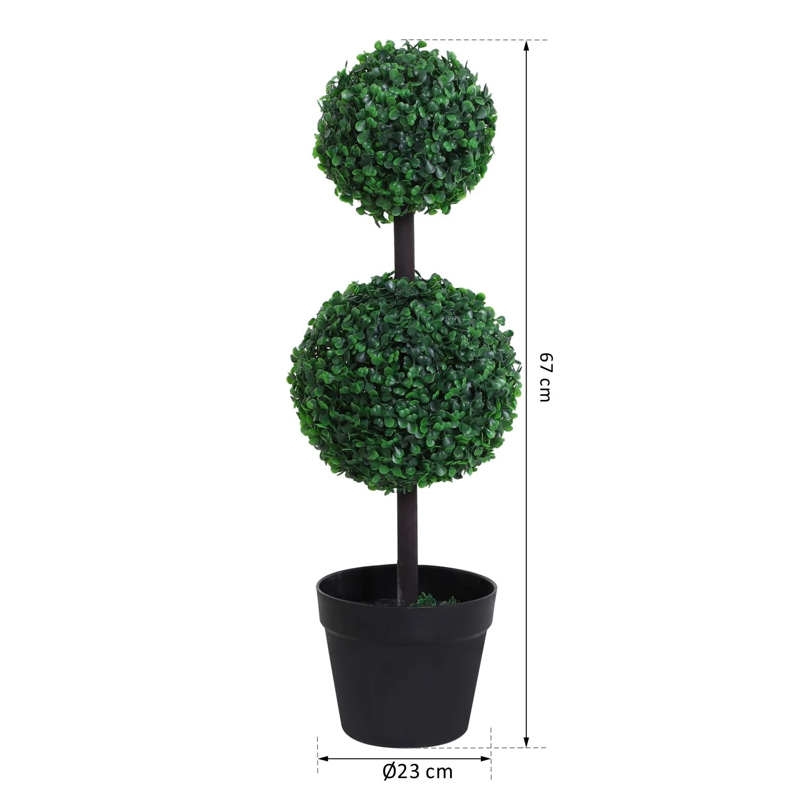 Copac decorativ artificial Outsunny, 67 cm, Verde - eMAG.ro