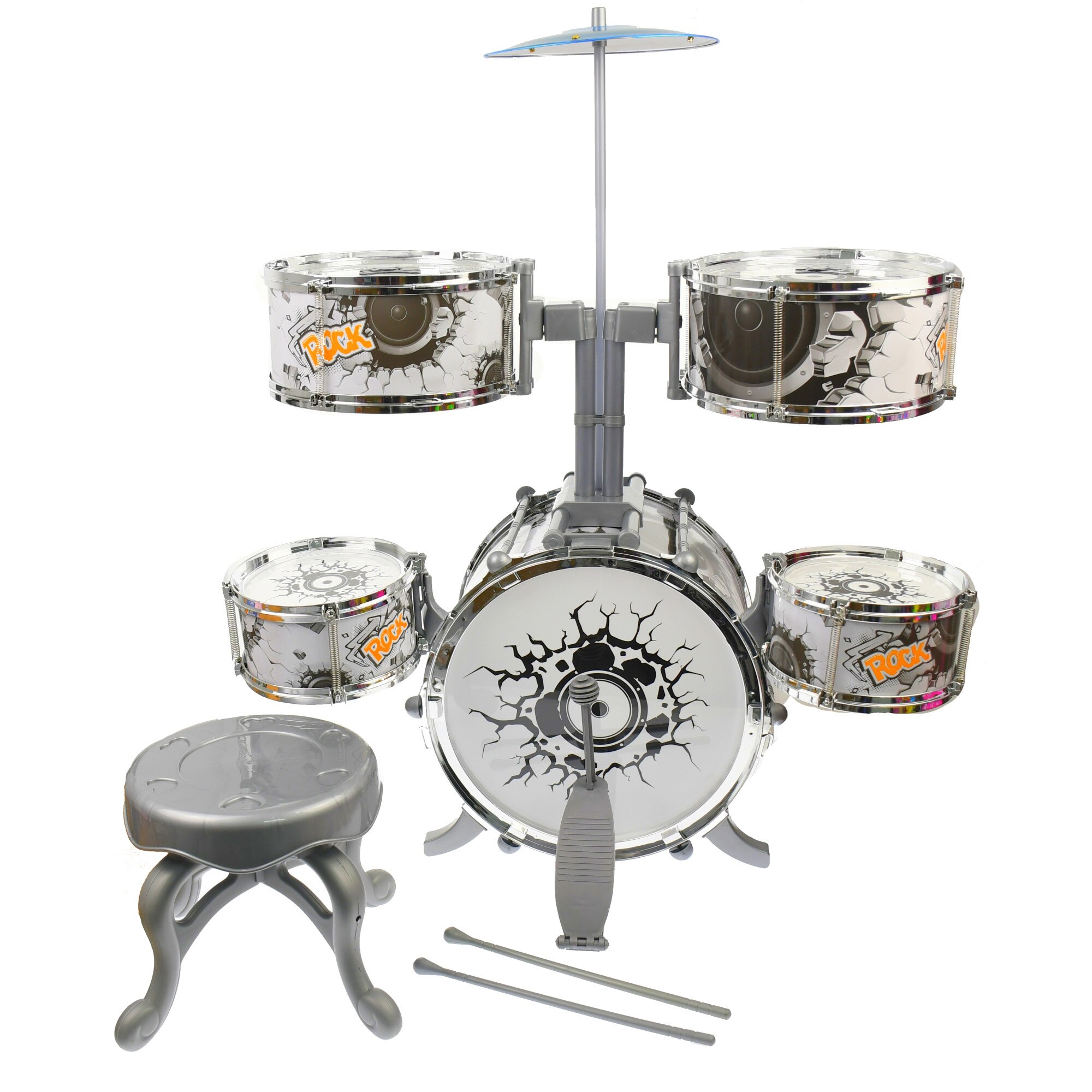 Set de Tobe de jucarie si scaun, 5 tobe, cianel, albe, 6 ani - XV755 ...