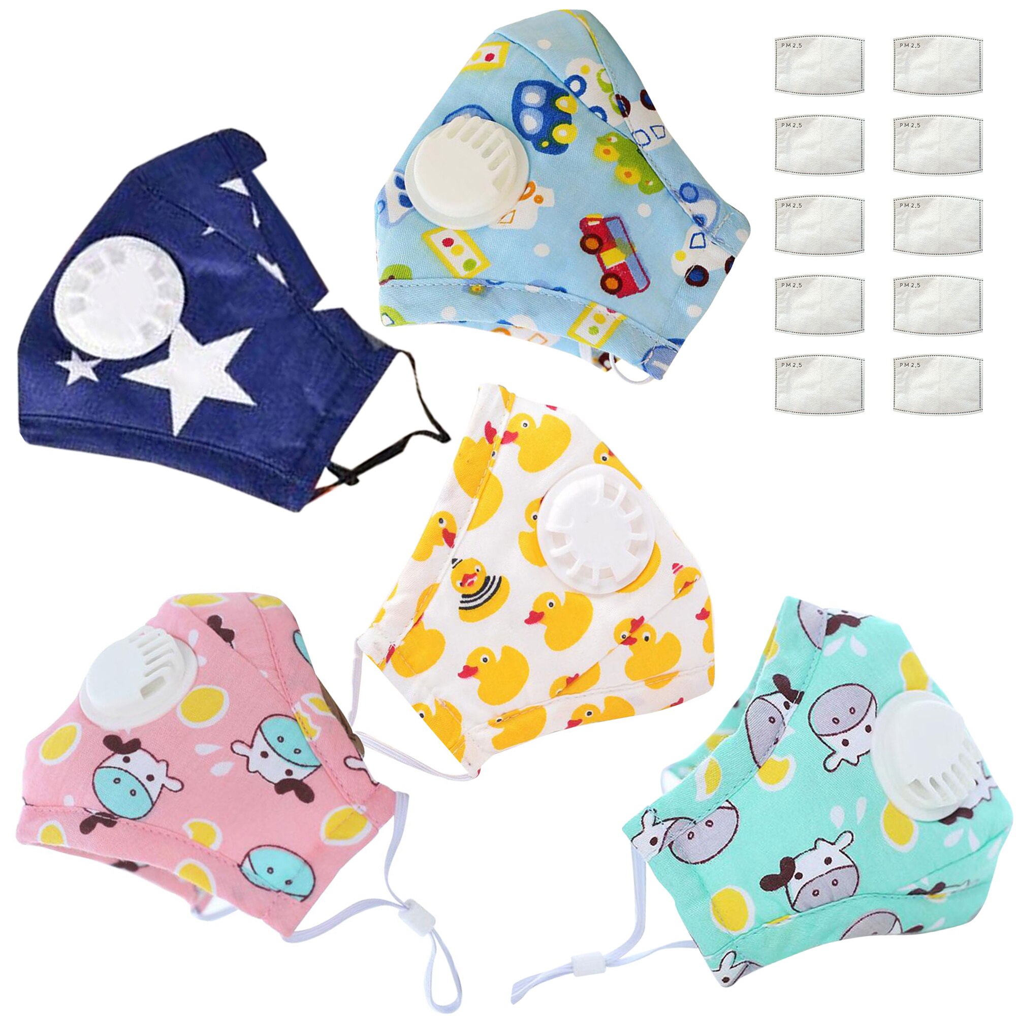 Set 5 masti premium pentru copii si 10 filtre - eMAG.ro