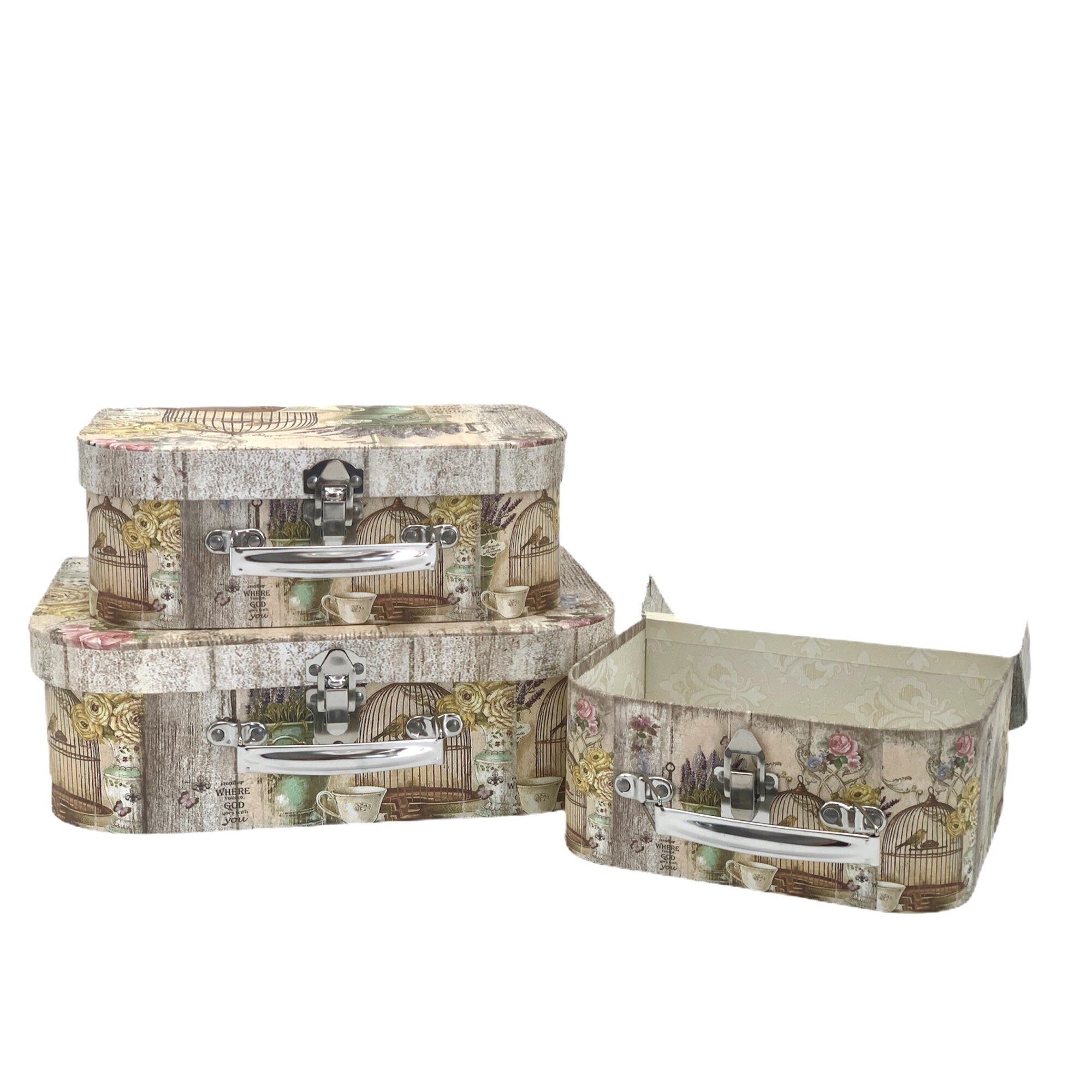 Set 3 cutii cadou din metal si hartie, 800 gr - eMAG.ro