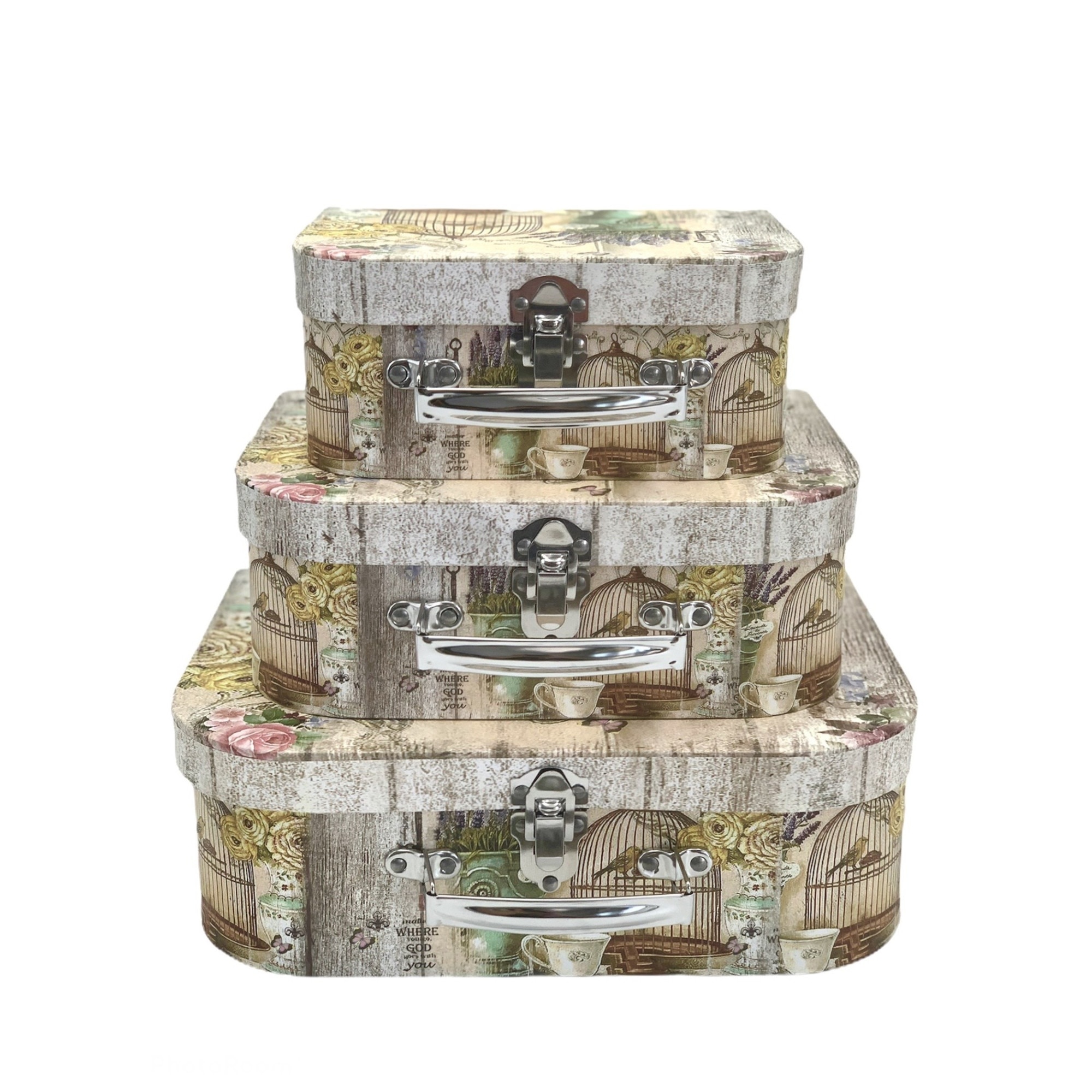 Set 3 cutii cadou din metal si hartie, 800 gr - eMAG.ro