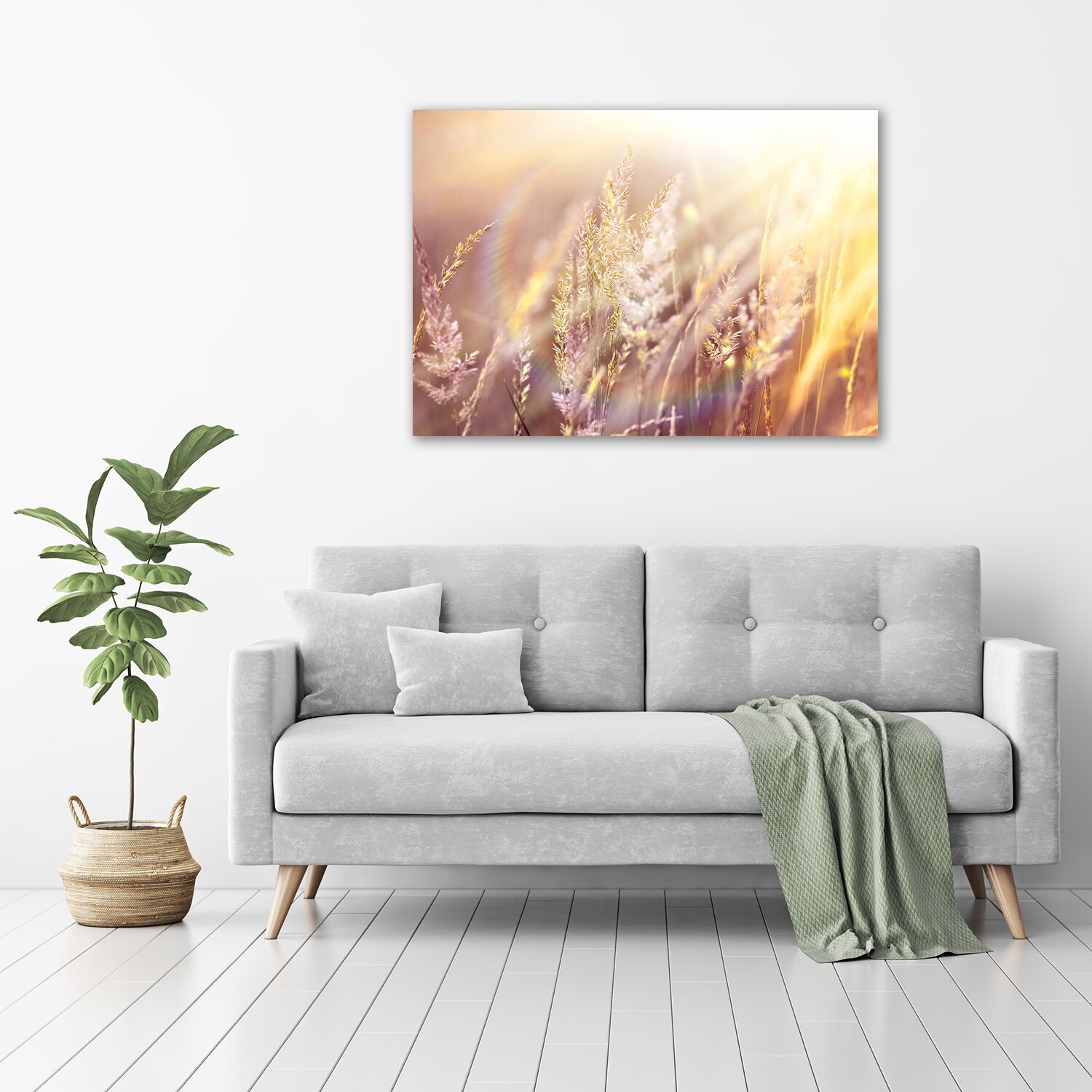 Pictura pe panza, 100 x 70cm, Decorarea peretilor "Iarba inalta” - eMAG.ro
