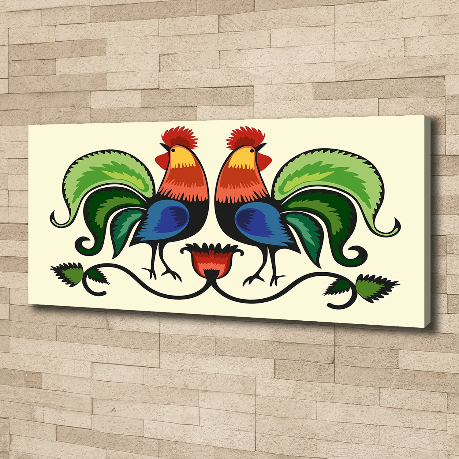 Pictura pe panza, 125 x 50cm, Decorarea peretilor "Modelul popular de ...
