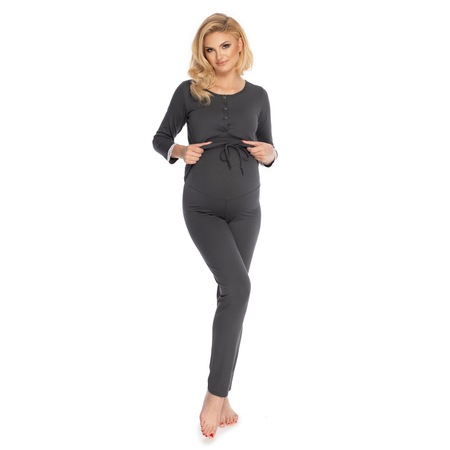 Pijama pentru alaptat, Diana, neagra L-XL - eMAG.ro