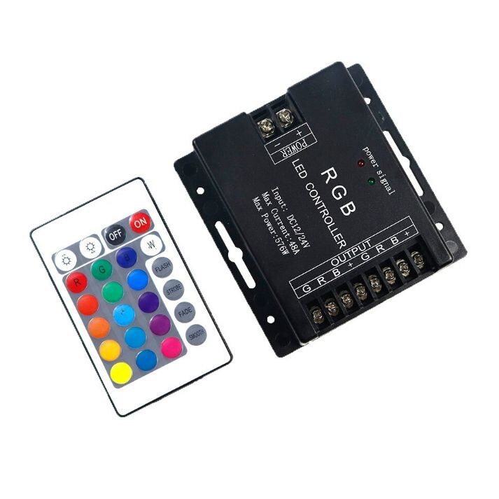 Controller RGB IR 24 taste dual - 12-24V max 48A 576W - eMAG.ro