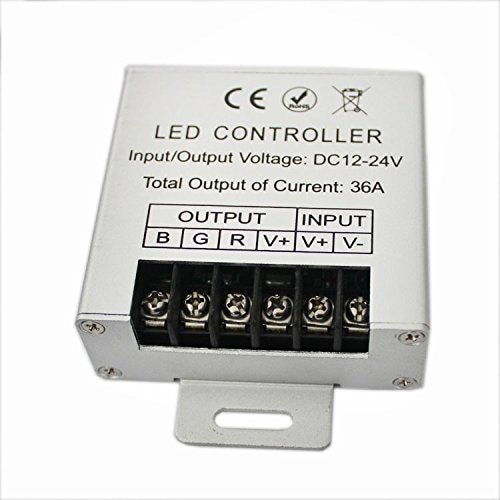 Controller led RGB 12-24V 36A cu telecomanda 24 taste si carcasa ...