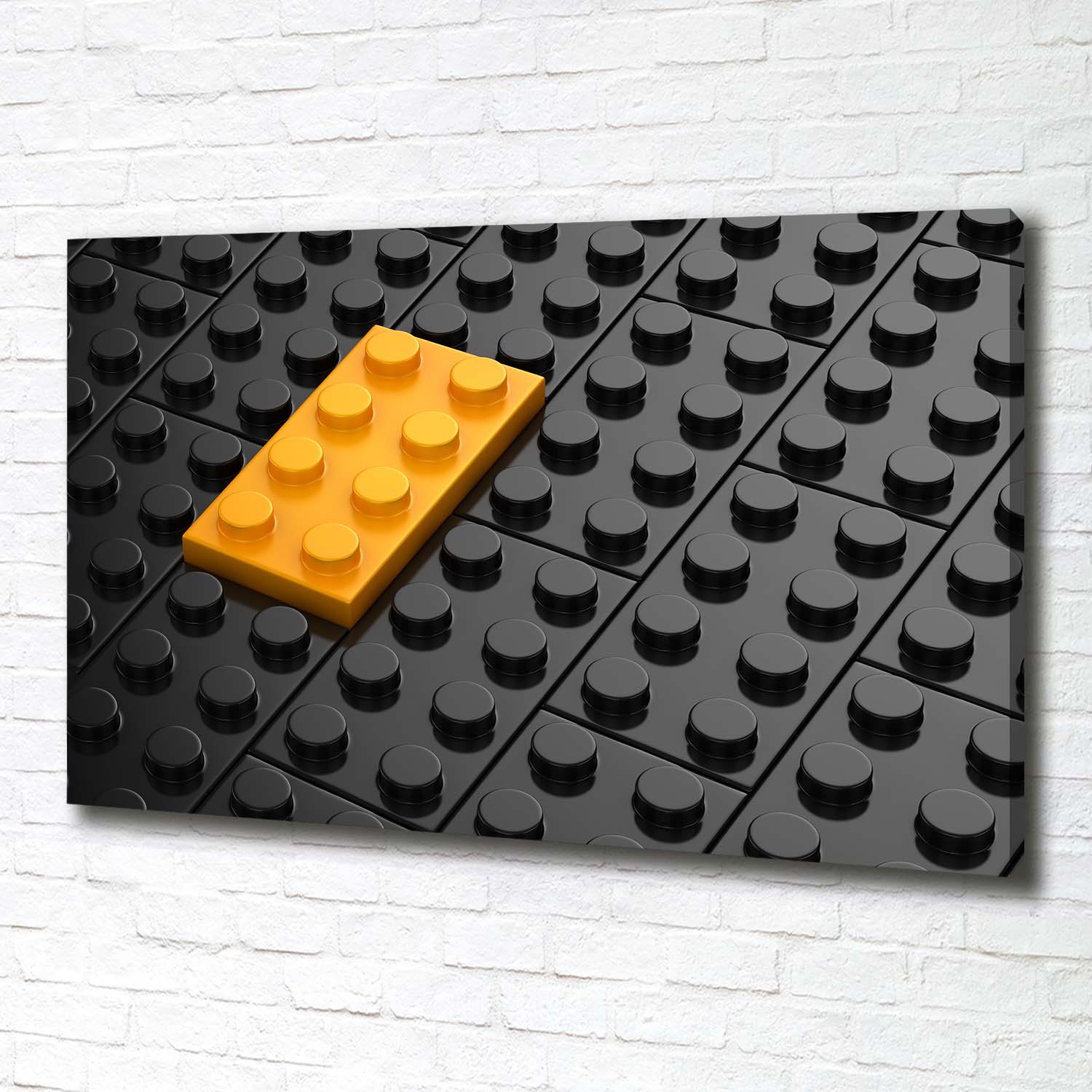 Pictura pe panza, 100 x 70cm, Decorarea peretilor "Caramizi Lego” - eMAG.ro