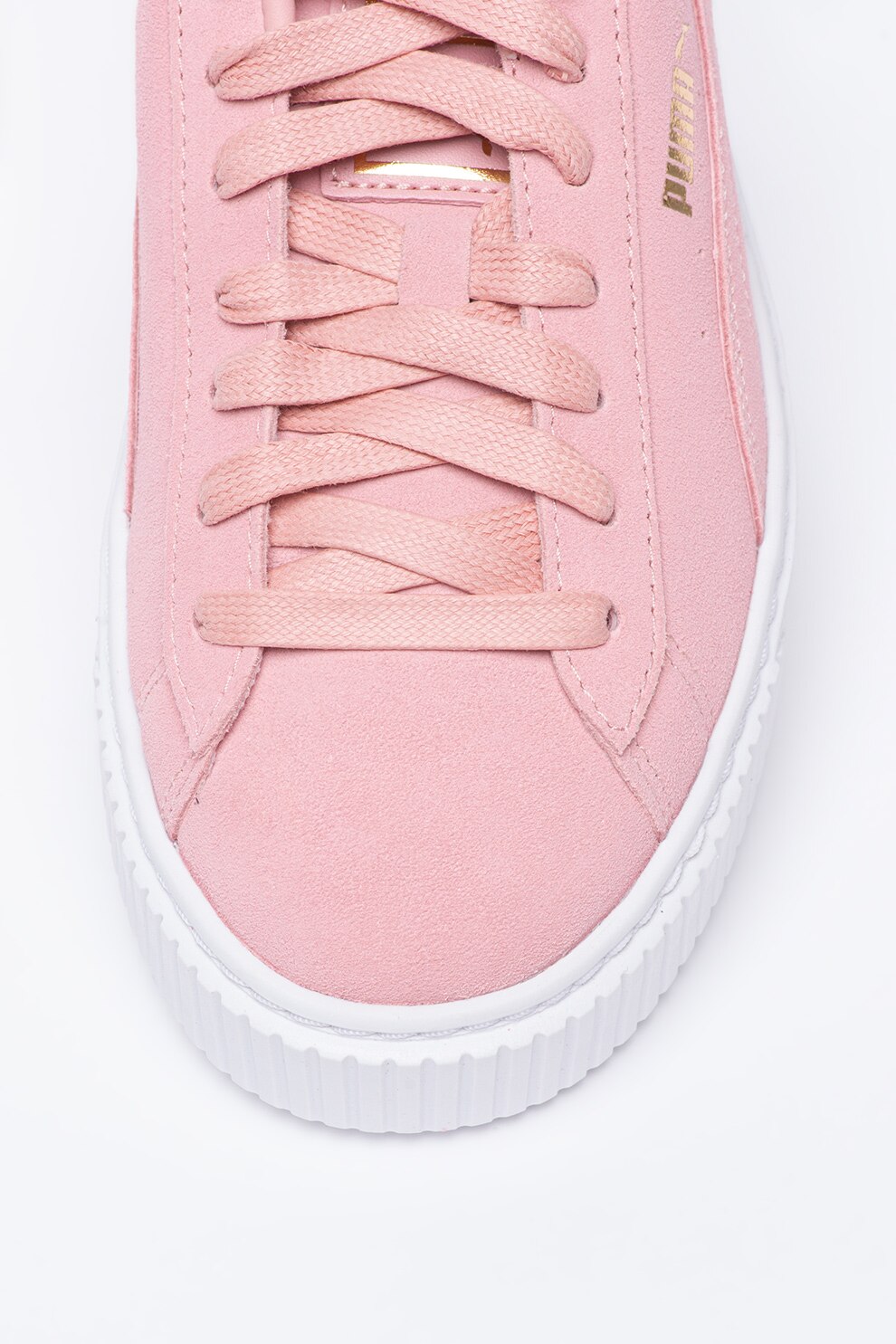 Puma, Велурени спортни обувки, Пастелнорозов, 6 - eMAG.bg