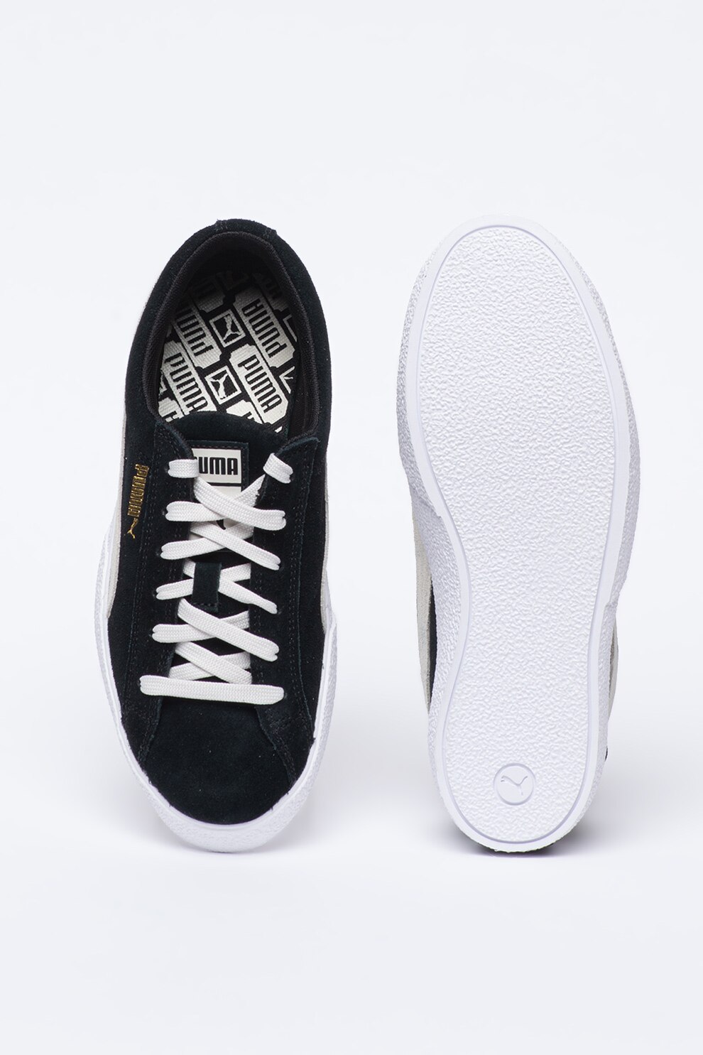 Puma, Велурени спортни обувки, Черен, 4 - eMAG.bg