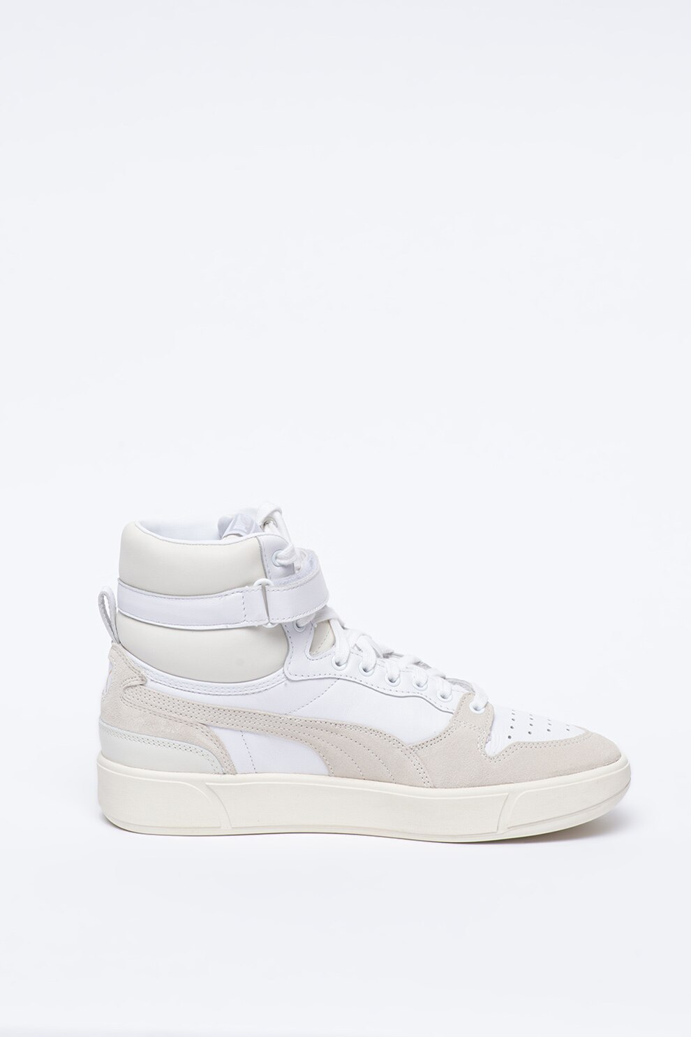 Puma, Pantofi sport unisex inalti din piele Sky LX, Alb, 9 - eMAG.ro