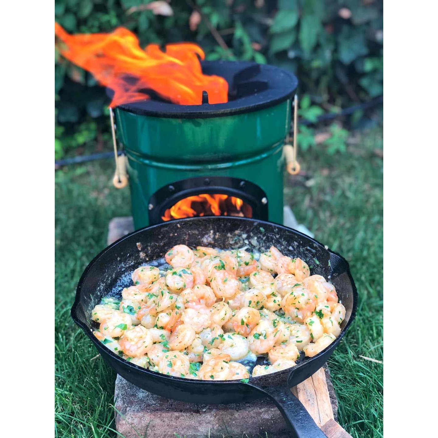 Soba racheta profesionala pentru gatit, Ecozoom Verde, pe lemn si ...